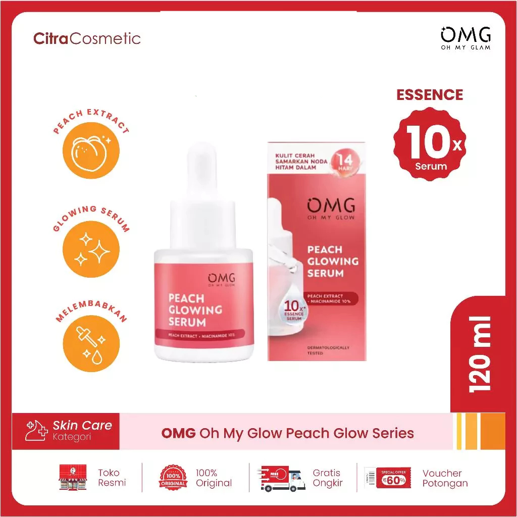 Jual ️CitraCosmetic ️ OMG Oh My Glow Peach Glowing Serum 20 Ml | Shopee Indonesia