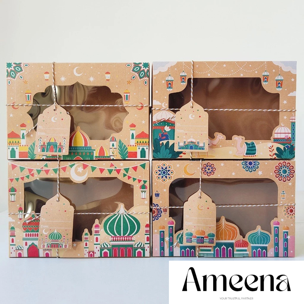 Jual [FREE - HANGTAG & TALI] Box Kue Kraft Paper Edisi Lebaran Idul ...