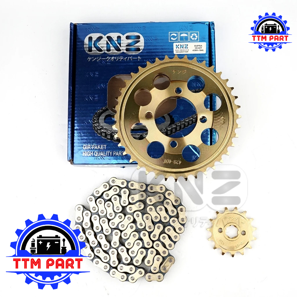 Jual GEAR PAKET BAJA SUPRA 15/40T 428H - 104L PNP GRAND / LEGENDA 1 2 ...