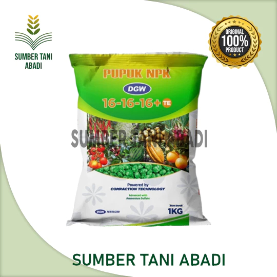 Jual pupuk NPK 16 16 16 +TE - ISI 1KG - DGW FERTILIZER | Shopee Indonesia