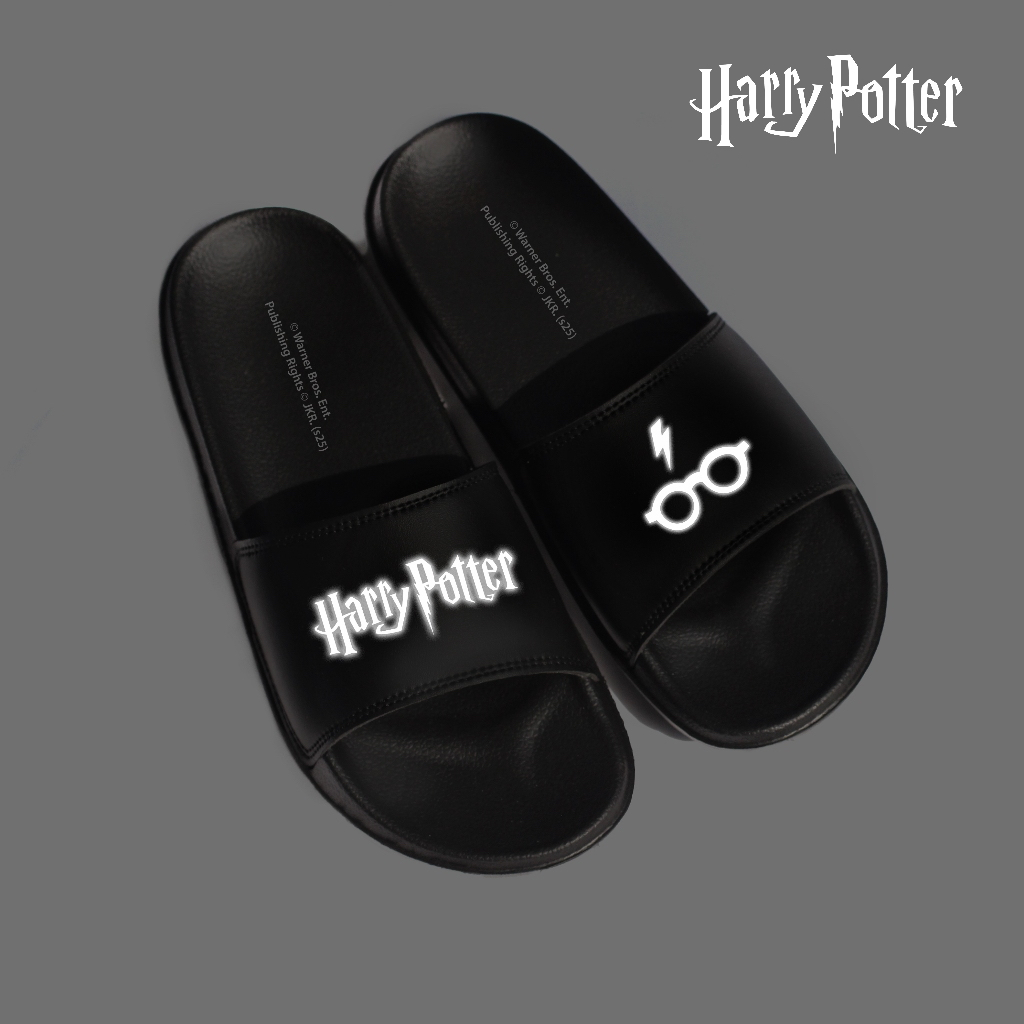 Jual Thesilversky Harry Potter Reflective Silver Slides Sandal Official Collab | Shopee Indonesia