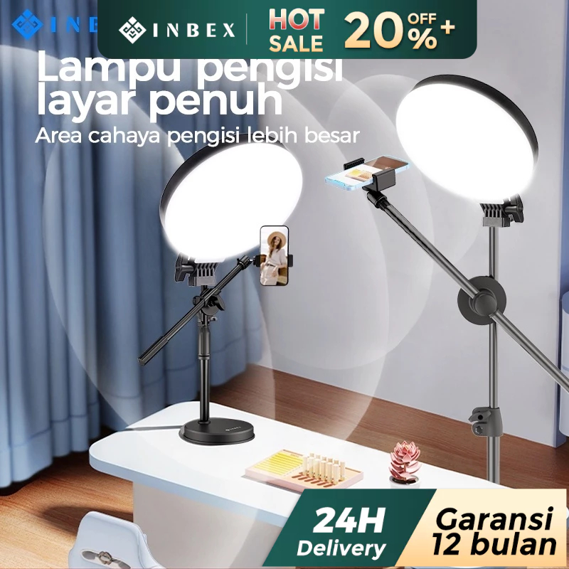 Jual INBEX IPL16 Lampu panel Lampu Kontent Kreator Ring Light Portabel ...