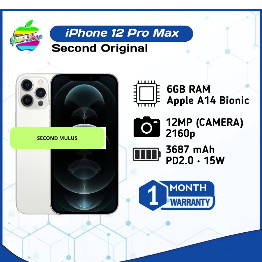 Jual 12 promax//12 pro //128GB // 256GB SECOND ORIGINAL FULLSET GARANSI ...