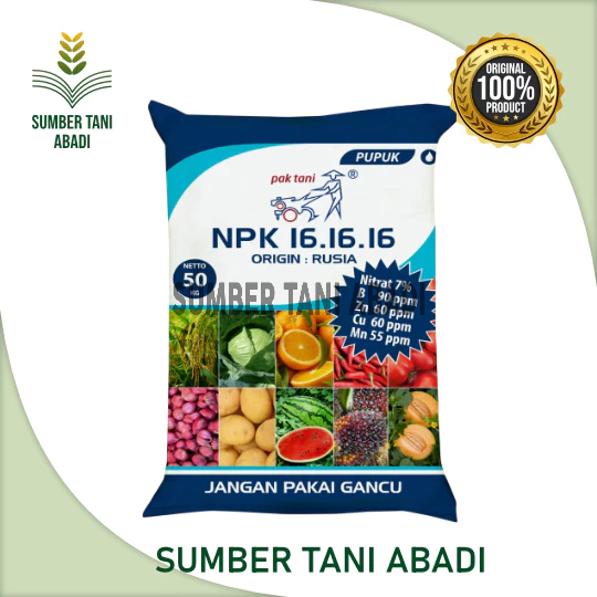Jual PUPUK NPK 16 16 16 BIRU - ISI 50KG - PAK TANI- PT SAPROTAN UTAMA ...