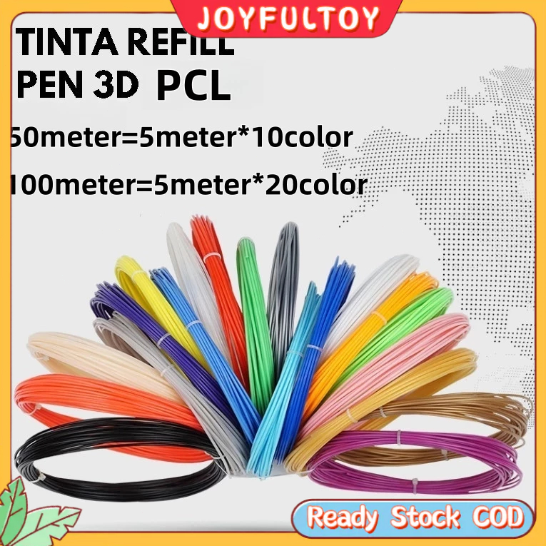 Jual Termurah-COD PCL 3D Printing Pen PCL Filament Refills 1.75mm, Pack ...