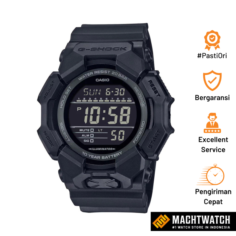Jual Jam Tangan Pria Casio G-Shock GD-010-1A1DR Digital Dial Black Resin Band | Shopee Indonesia