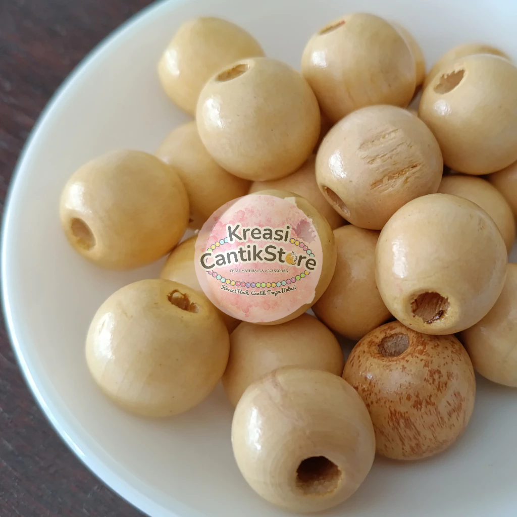 Jual Manik-Manik Woodora Beads – Manik Kayu Bulat Warna-Warni Ukuran ...
