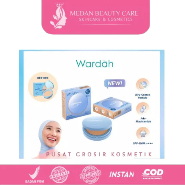 Jual WARDAH TWC LIGHTENING POWDER FOUNDATION LIGHT FEEL | Shopee Indonesia