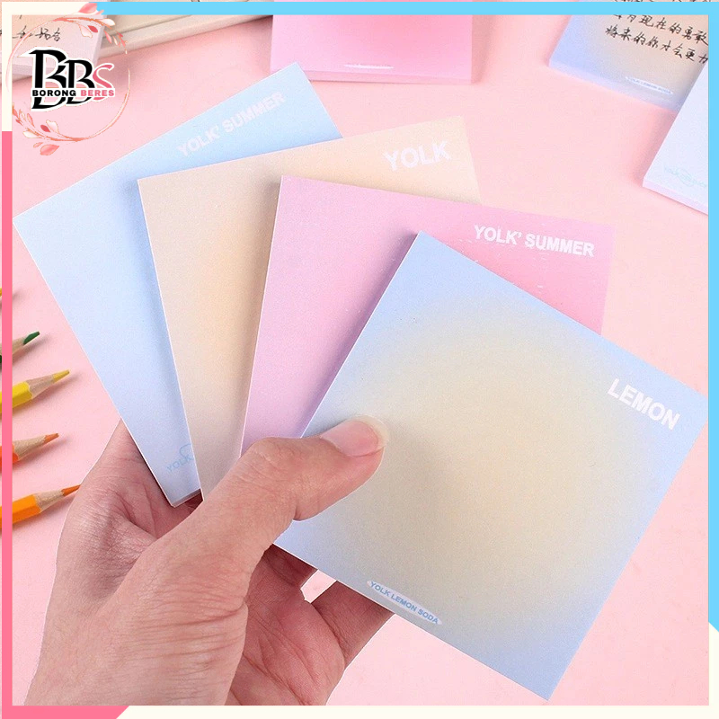 Jual BORES Sticky Notes Gradasi Lucu Polos 50 Lembar Memo Tempel ...
