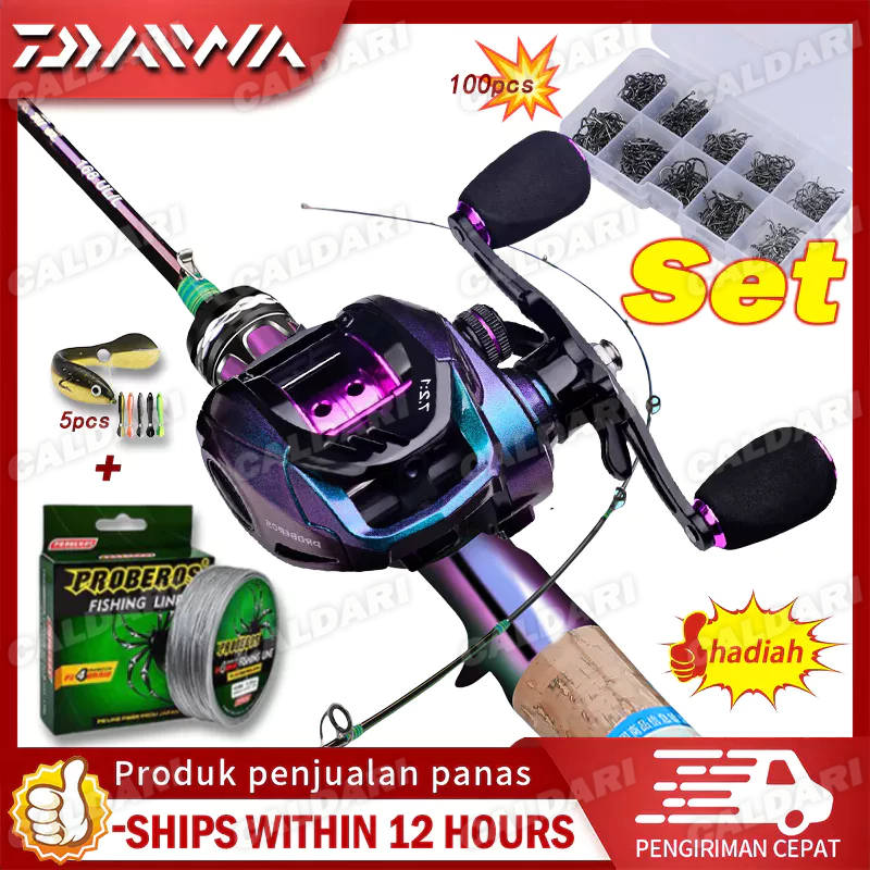 Jual NEW Joran Pancing Set 1.8M 2.1M Ultra Light Carbon Casting Fishing Rod 20kg 7.2:1 Rasio ...