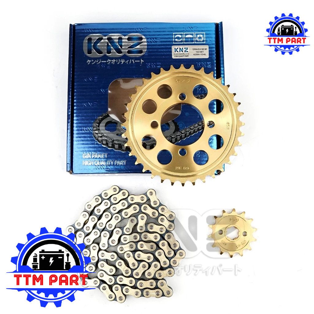 Jual GEAR PAKET BAJA SUZUKI SMASH NEW 14/36T 428H - 104L PNP SMASH OLD ...
