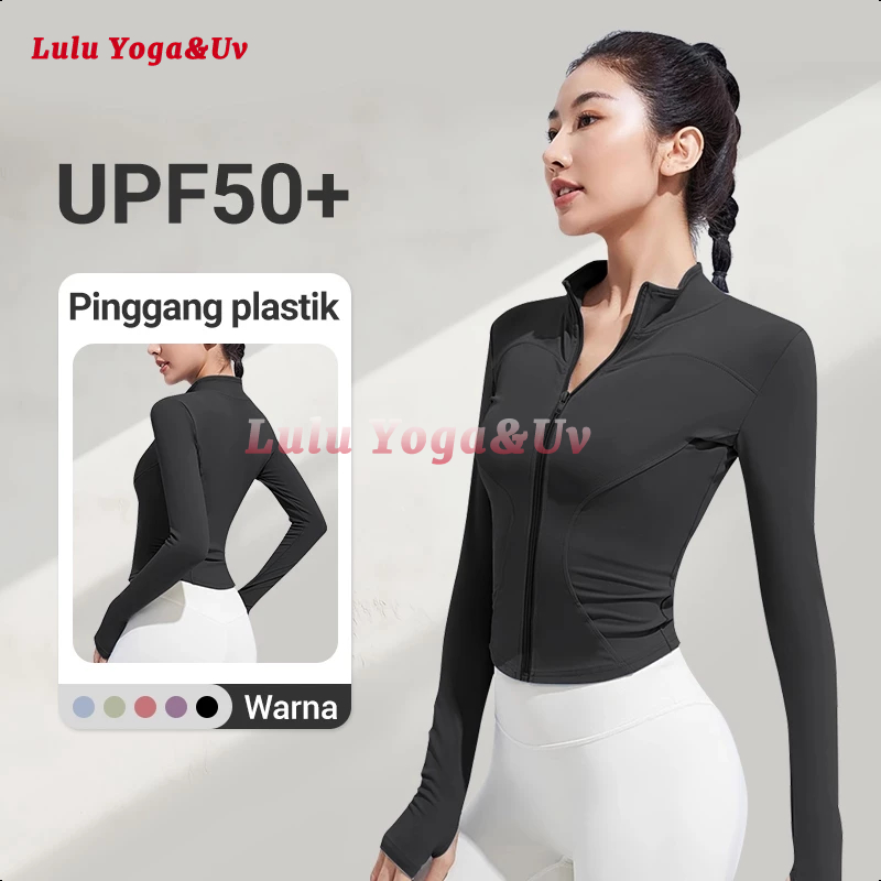 Jual Jaket UV Protection Olahraga Wanita Lengan Panjang Untuk Yoga Fitness Pakaian Anti UV UPF ...