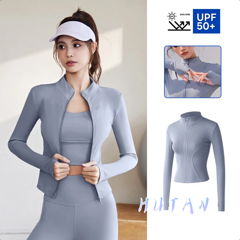 Jual 【Ready】Jaket Olahraga Wanita Lengan Panjang baju olahraga wanita baju gym wanita Jaket Anti ...