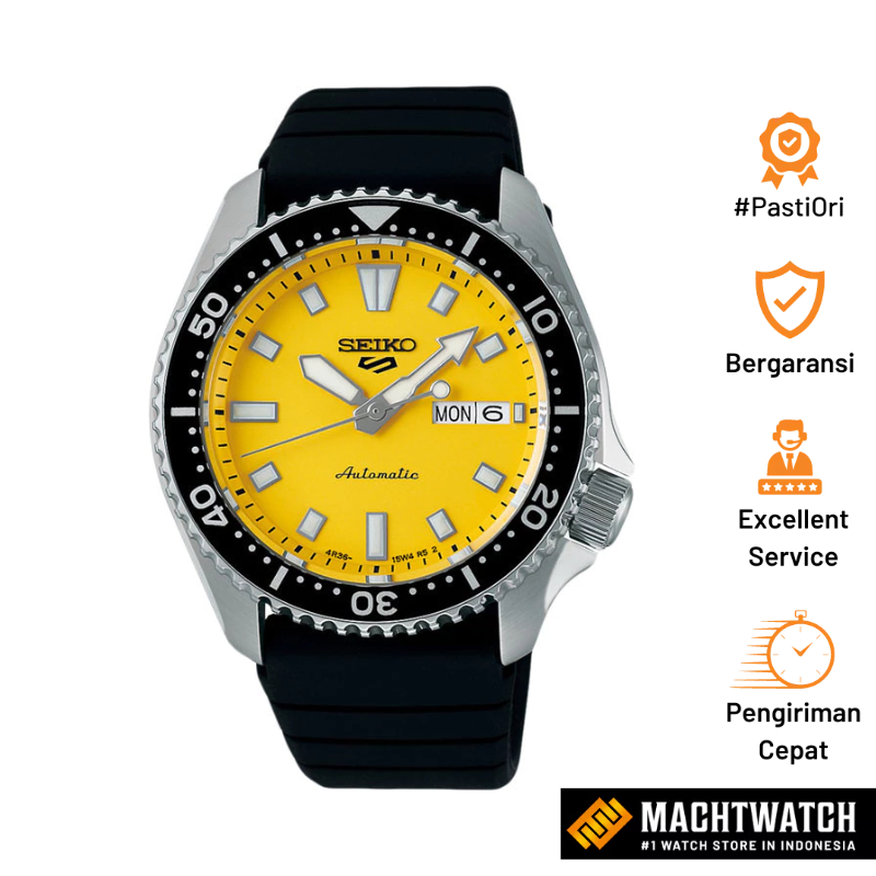Jual Jam Tangan Pria Seiko 5 Sports SRPL87K1 SKX Series Automatic Redux in Ki-iro Yellow Dial ...