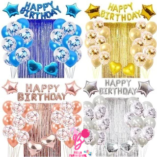 Jual paket lengkap keren dekorasi happy birthday HBD ultah 24 balon 2 ...