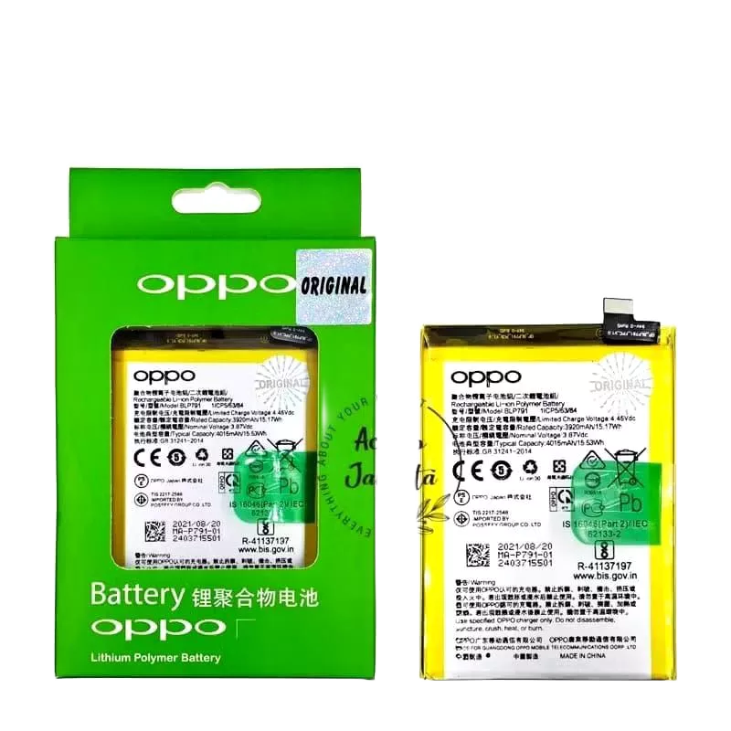 Jual BATTERY BATU BATRE BATRAI BATERAI Oppo Reno 4 4G BLP 791 100% ORIGINAL (DISTRIBUTOR ...