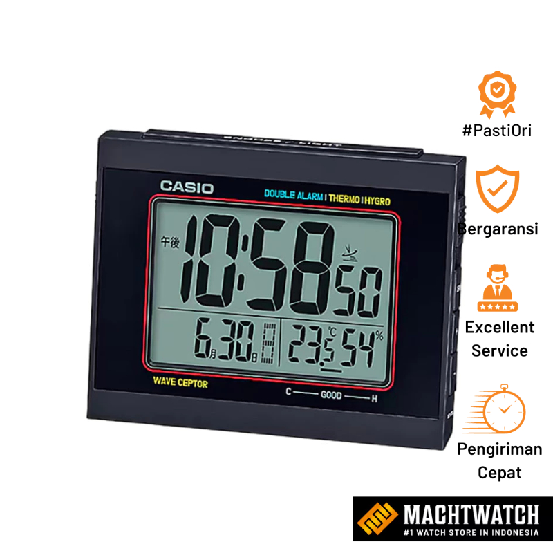 Jual Jam Casio Table Clock DQD-5000J-1JF 11.7cm Digital Dial Black ...