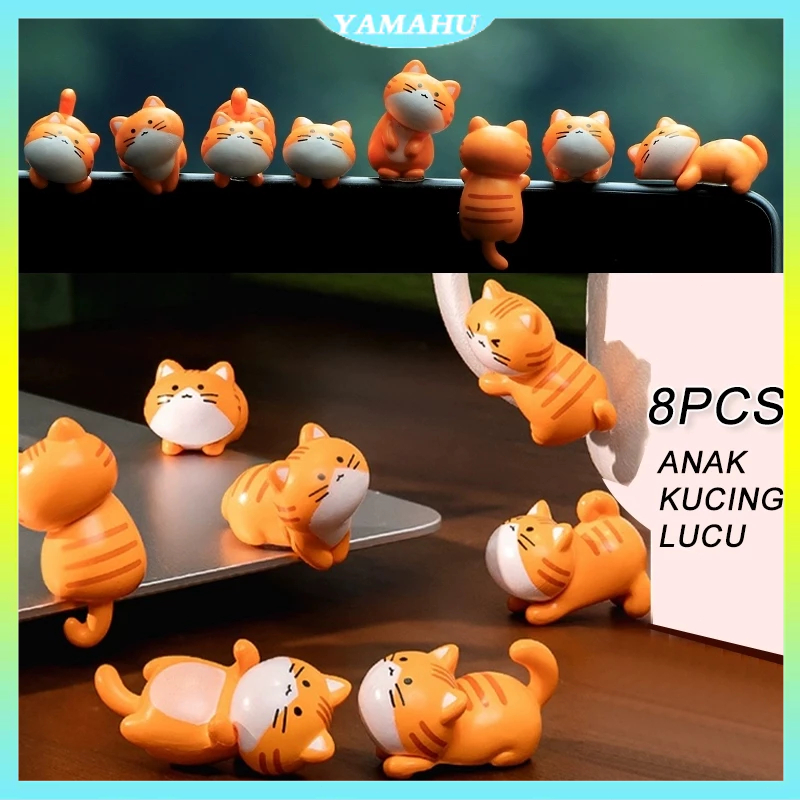 Jual Mini Kucing Set 8pcs Dekorasi Dashboard Mobil DIY Ornamen Miniatur ...