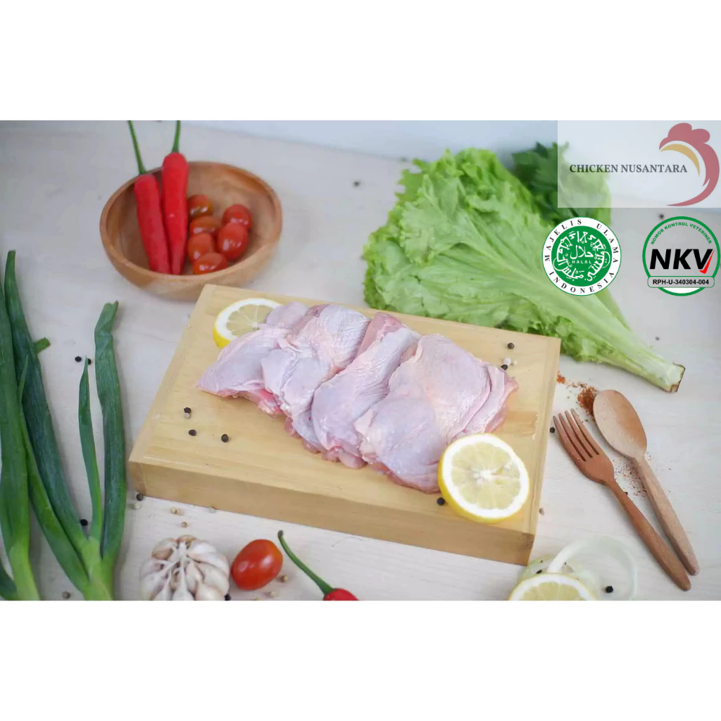 Jual Fillet paha ayam dengan kulit Boneless paha daging ayam fresh dan ...
