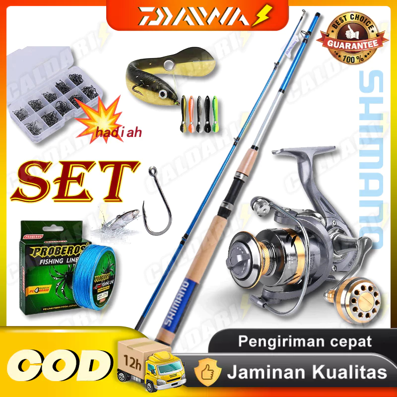 Jual Joran Pancing Set Joran Pancing SHIMANO Set Gulungan Logam Pancing ...
