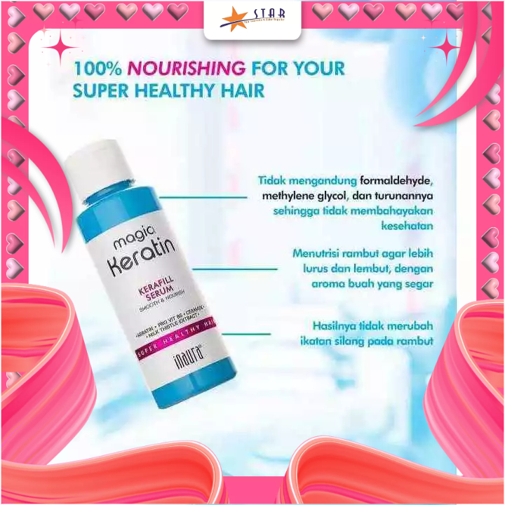 Jual * STAR * Inaura Magic Keratin Kerafill Serum 75ml ( Serum Keratin ...