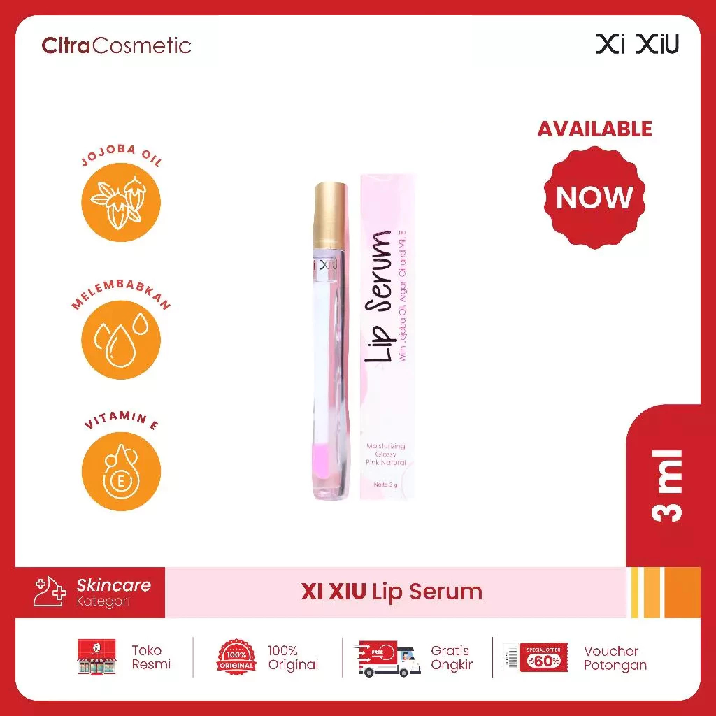 Jual Xi Xiu Lip Serum Pink Natural 3ML | Shopee Indonesia