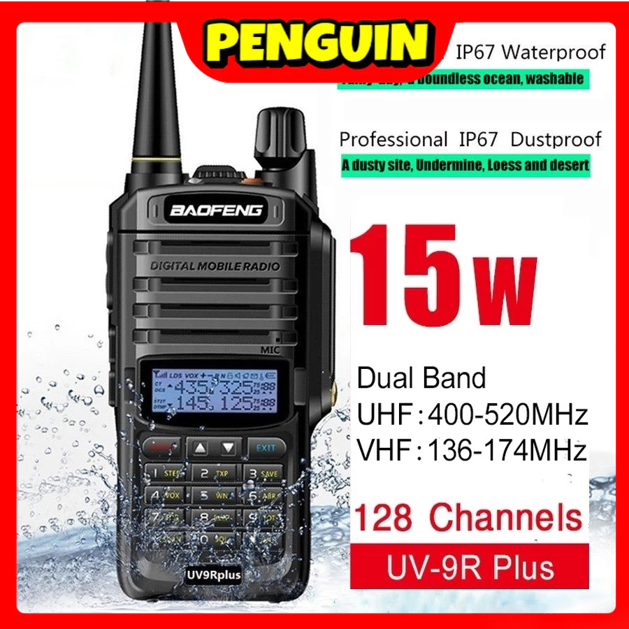 Jual ⭐Ready⭐Baofeng uv9r plus HT walkie talkie15 watt uv 9r uv-9r dualband vhf uhf radio ...
