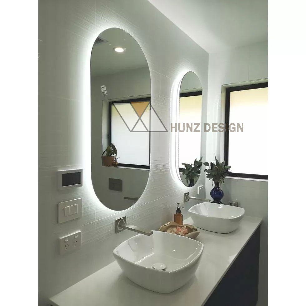 Jual Cermin Dinding LED Oval Kapsul Aesthetic [GARANSI 100%] Free ...