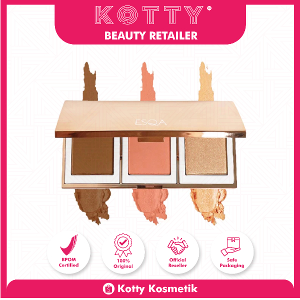 Jual Kotty Kosmetik - ESQA Trio Goddess Cheek Palette | Shopee Indonesia