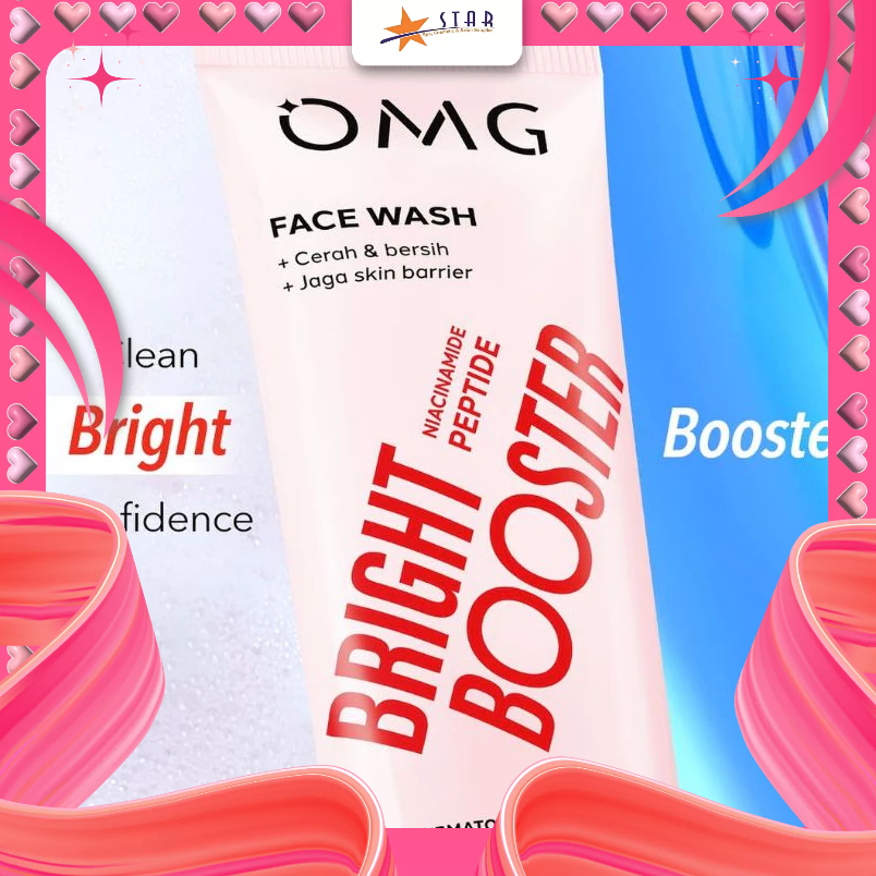 Jual * STAR * OMG BRIGHT BOOSTER FACE WASH (KEMASAN BARU) | Shopee ...