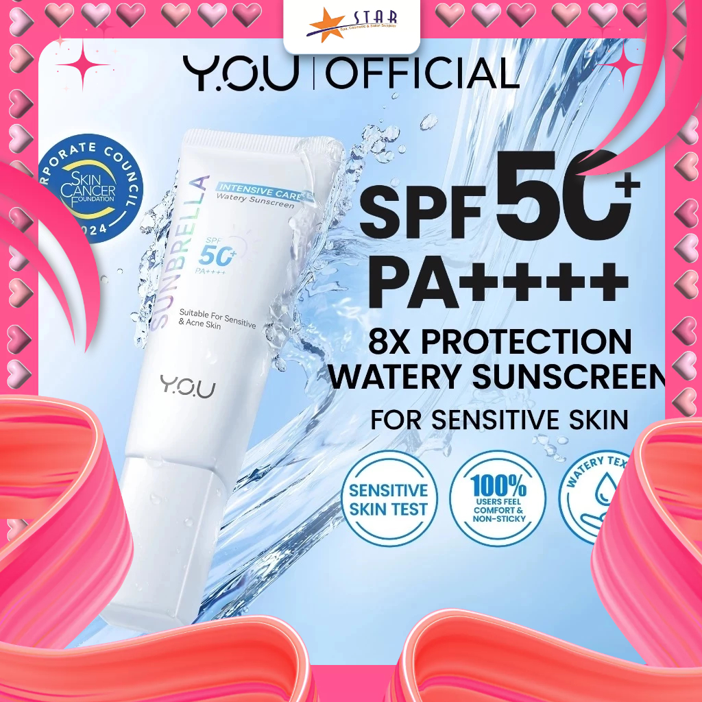 Jual * STAR * YOU Sunbrella Intensive Care Watery Sunscreen SPF50+ PA ...