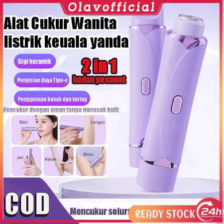 Jual Alat pencukur bulu ketiak 2in1 Alat Cukur Bulu Wanita Epilator ...