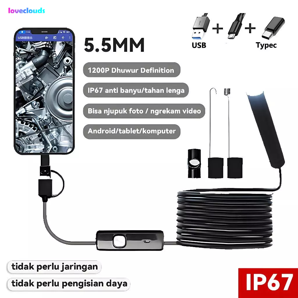 Jual USB Android Endoscope BORESCOPE Camera - USB Android BORESCOPE ...