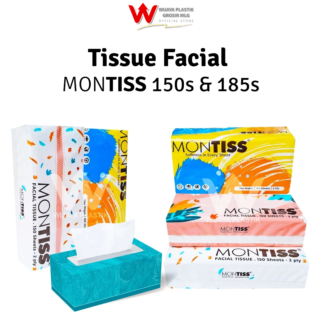 Jual [PROMO] Aneka Tissue (FACIAL) MONTISS 150 180 185 230 sheets 2 ply ...