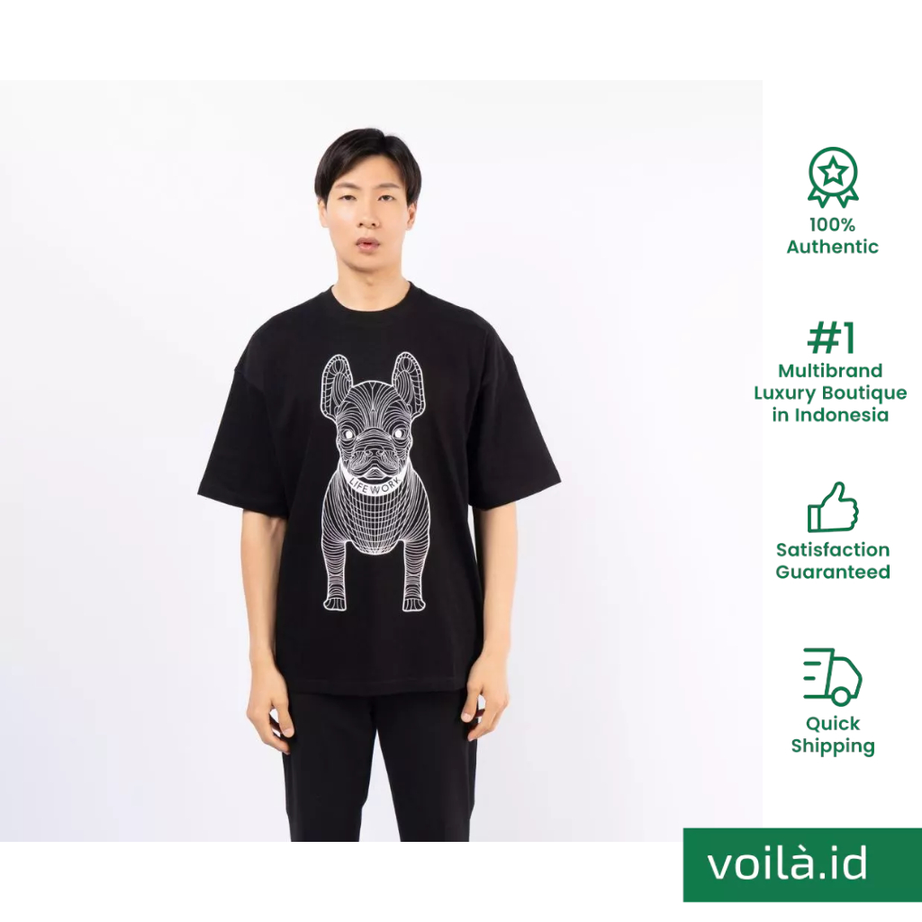 Jual Radog Big Logo Oversized Tee Black/White | Shopee Indonesia