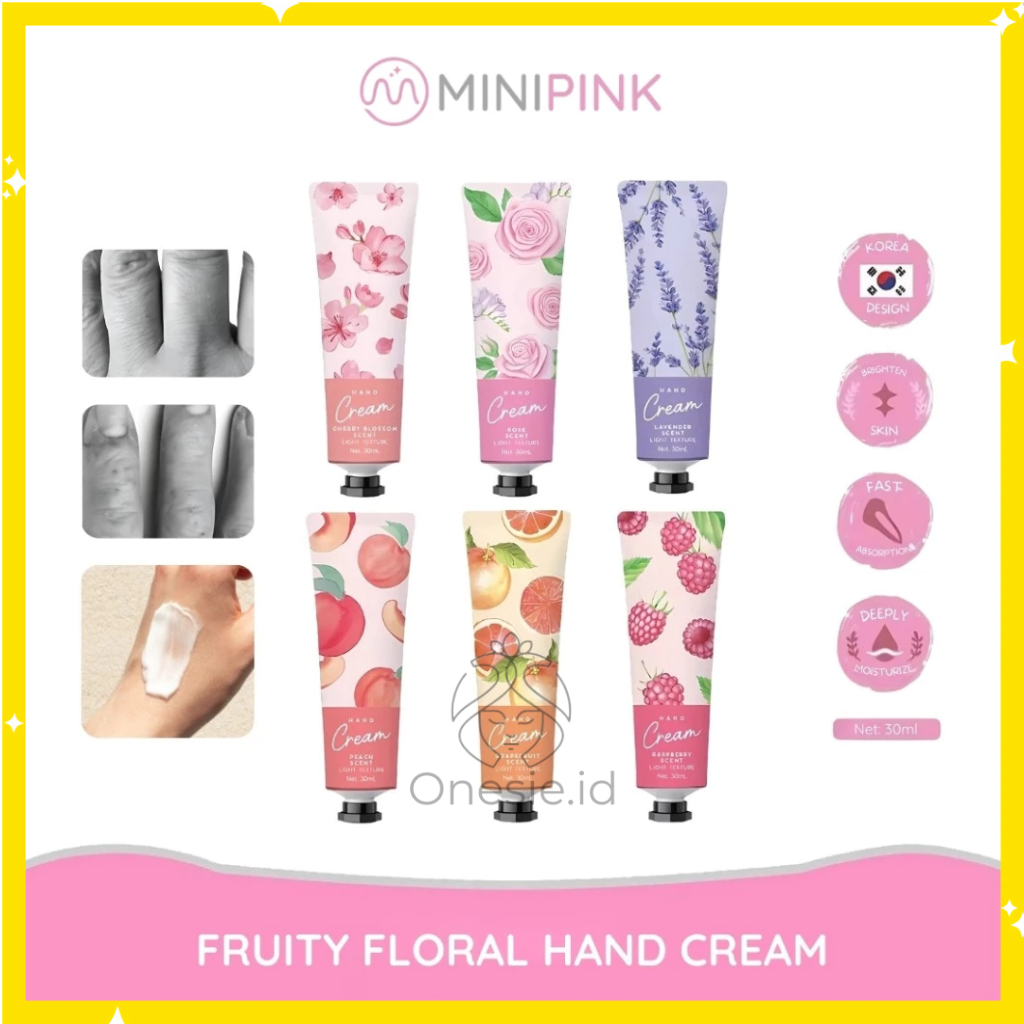 Jual MINIPINK Hand Cream Fruity Floral Krim Lotion Miniso Tangan Aroma ...