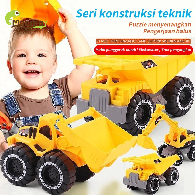 Jual MOONTOY Mainan Anak kelembaman Besar Truk Teknik Dump Truck ...