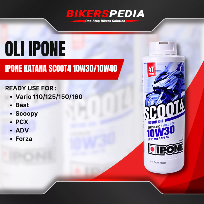 Jual Oli Ipone Scoot 4 10W30 / Scoot 4 10W40 | Shopee Indonesia