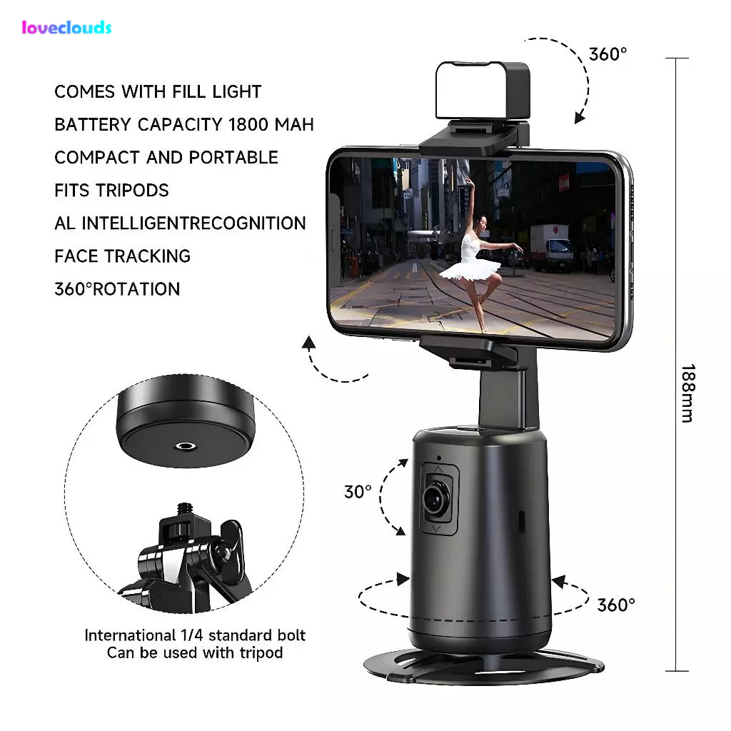 Jual A200 Auto Face Tracking Gimbal Handphone Stabilizer 360° With ...
