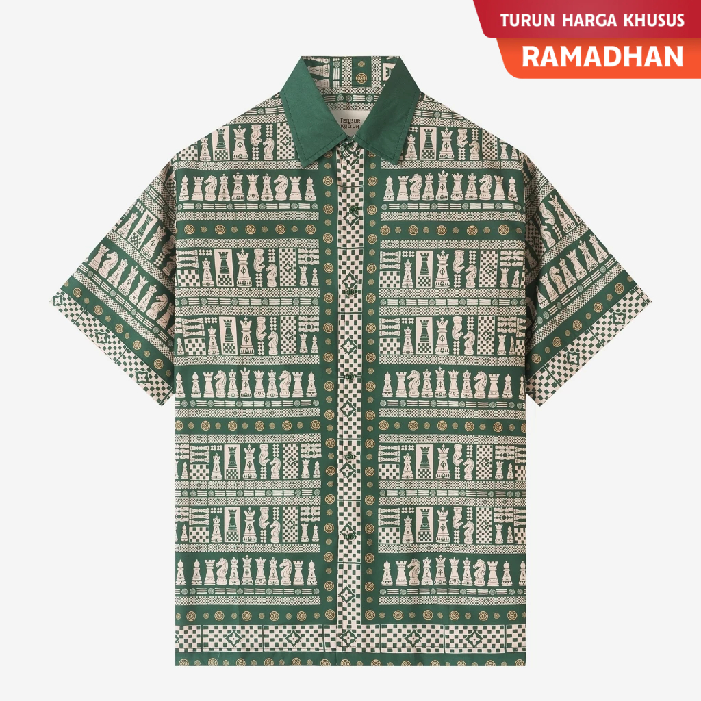 Jual Telusur Kultur Batik Print - Corak Nusantara - Catur Hijau ...