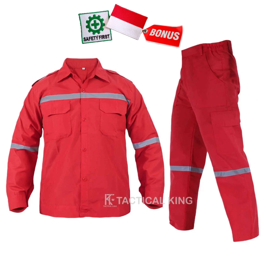 Jual Wearpack Katelpak Safety Setelan Kemeja Celana Kerja Seragam ...