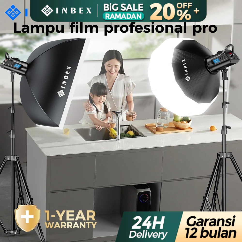Jual Siap INBEX IL100S Lampu 100W Softball Lighting deal untuk studio ...