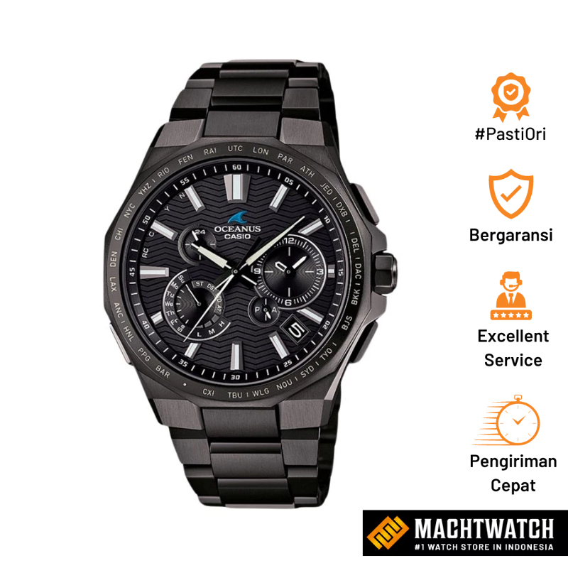 Jual Jam Tangan Pria Casio Oceanus OCW-T6000B-1AJF Classic Line Men Black Dial Black Titanium ...