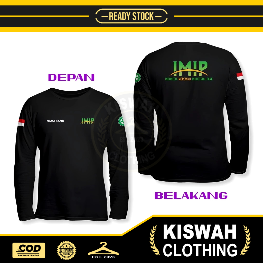 Jual Kaos Tshirt IMIP Indonesia Morowali Industrial Park Logo Gratis ...