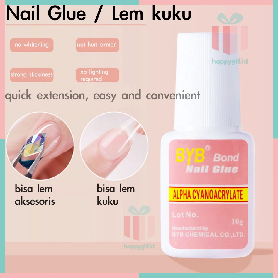 Jual BYB Lem cair Kuku / Nail Glue 10g Nail Art Manicure Pedicure Lem Aksesoris kuku , Lem kuku ...