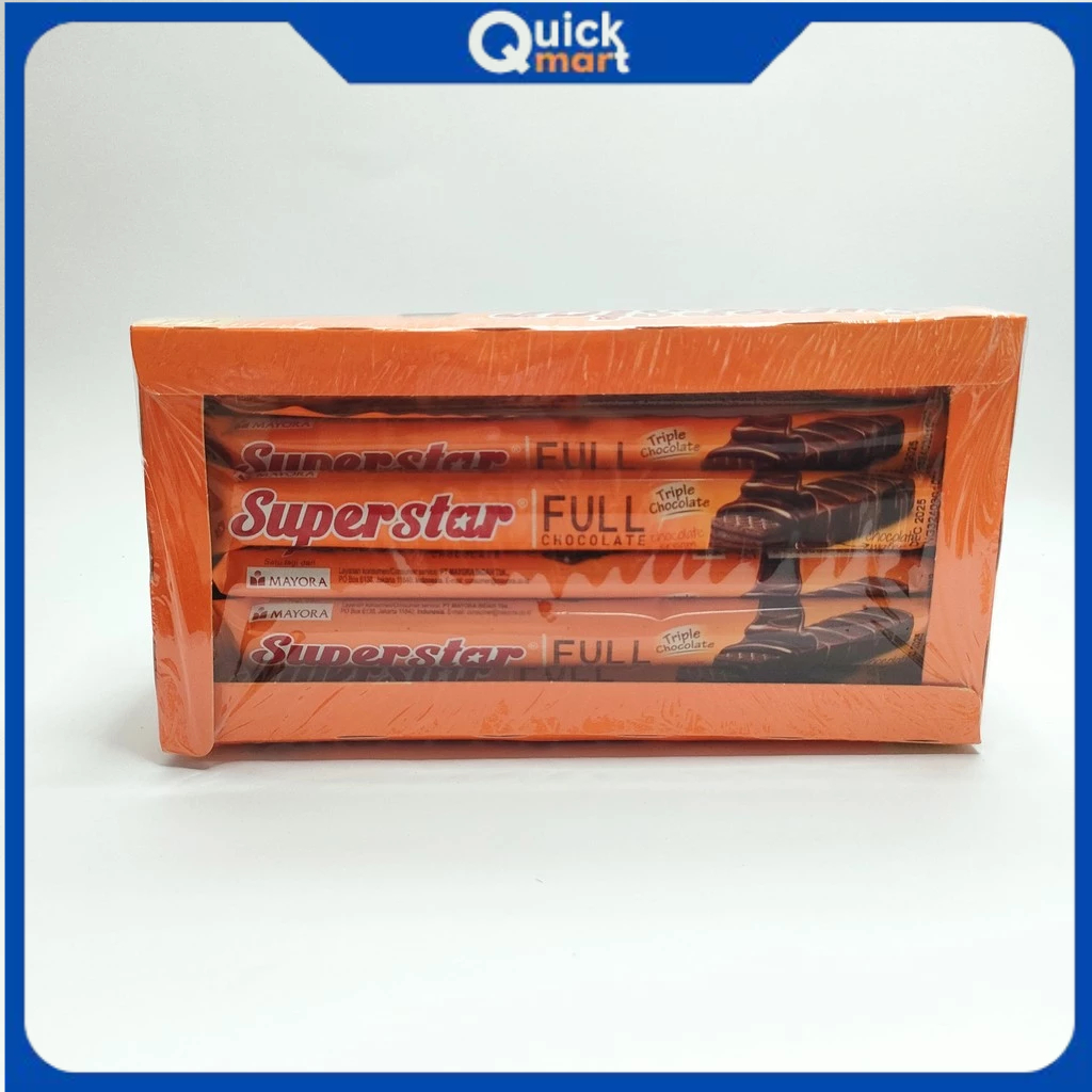 Jual Superstar Wafer Full Chocolate 1 Box Isi 20 Pcs 250g | Shopee ...