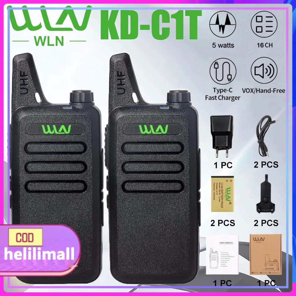 Jual WLN Walkie Talkie Full Set UHF KD C1 Two Way Radio Handy Talky Talkie HT KDC1 | Shopee ...