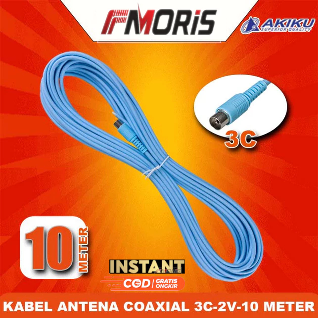 Jual Kabel Antena TV 10m 3C Jack Plug | Shopee Indonesia