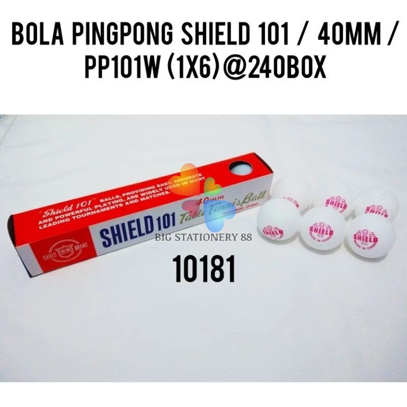 Jual BOLA PINGPONG ISI 6 SHIELD 40MM | Shopee Indonesia