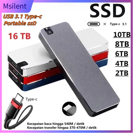 Jual Portable SSD Type-c USB3.1 hard drives 2TB 8TB 16TB Hardisk USB 3. ...